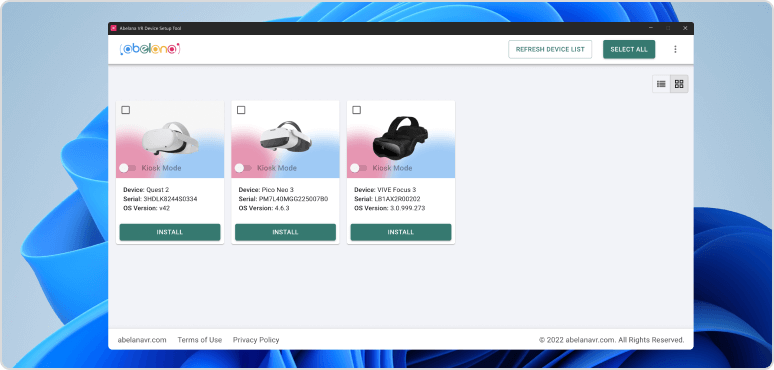 Abelana VR | Device Management